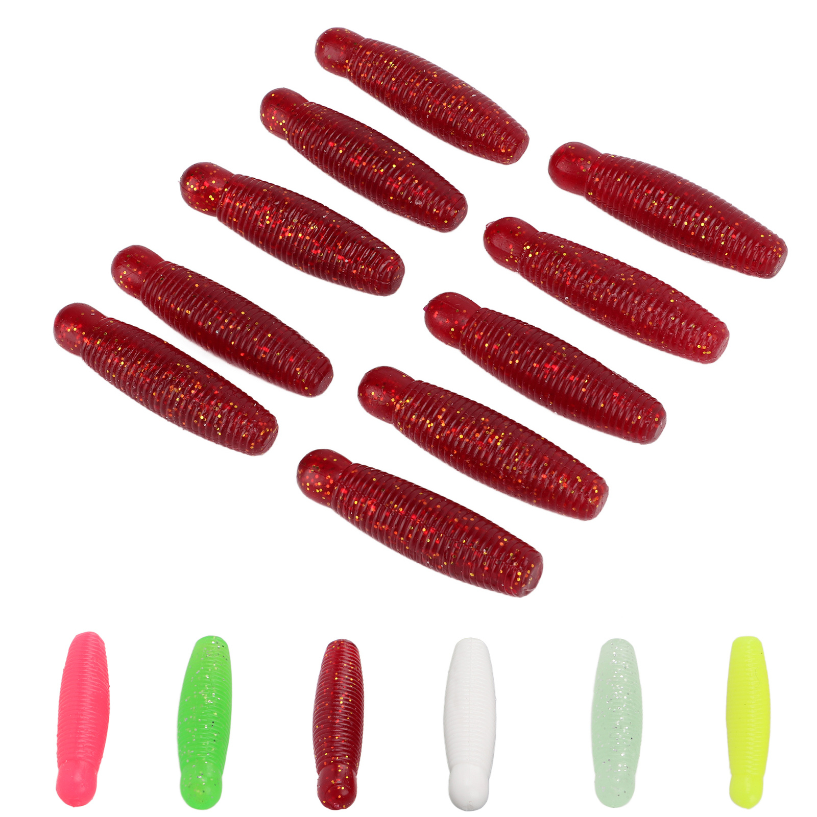 10Pcs Fishing Soft Bait Artificial Bee Pupa Potato Lure Long Cast Add ...