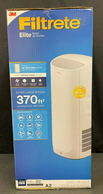 3m Filtrete Elite Home Air Purifier 99.97 HEPA Filter 370 Sqft Area A3 ...
