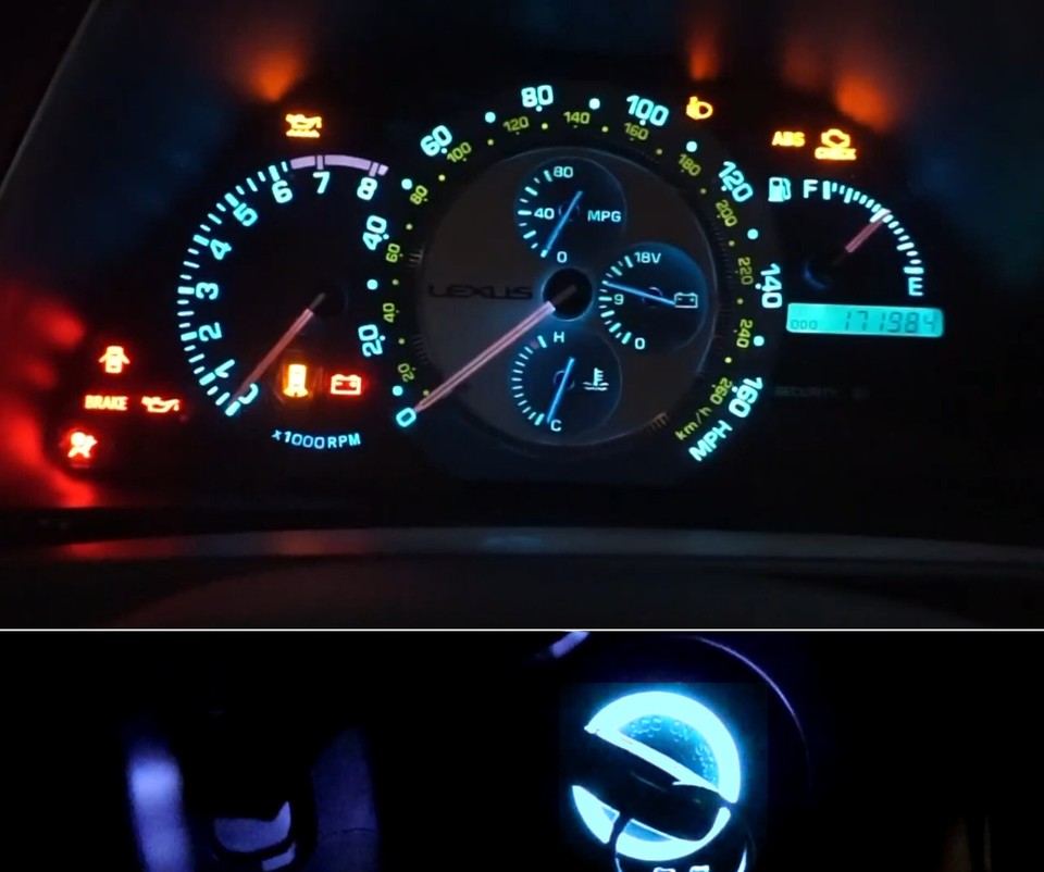 Gauge Cluster Instrument and Key light LED Set for Lexus IS300 2001 ...
