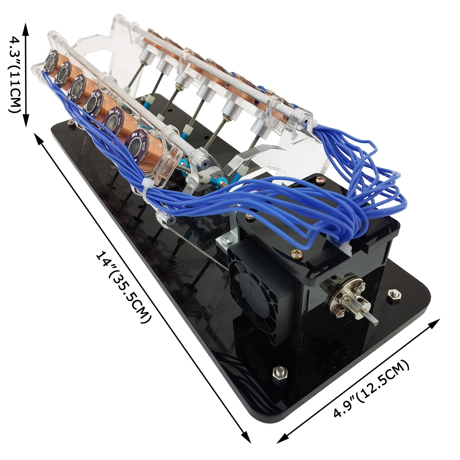 12-Coil V-Shaped Electromagnet Engine Model Motor Model Teaching Aid ...