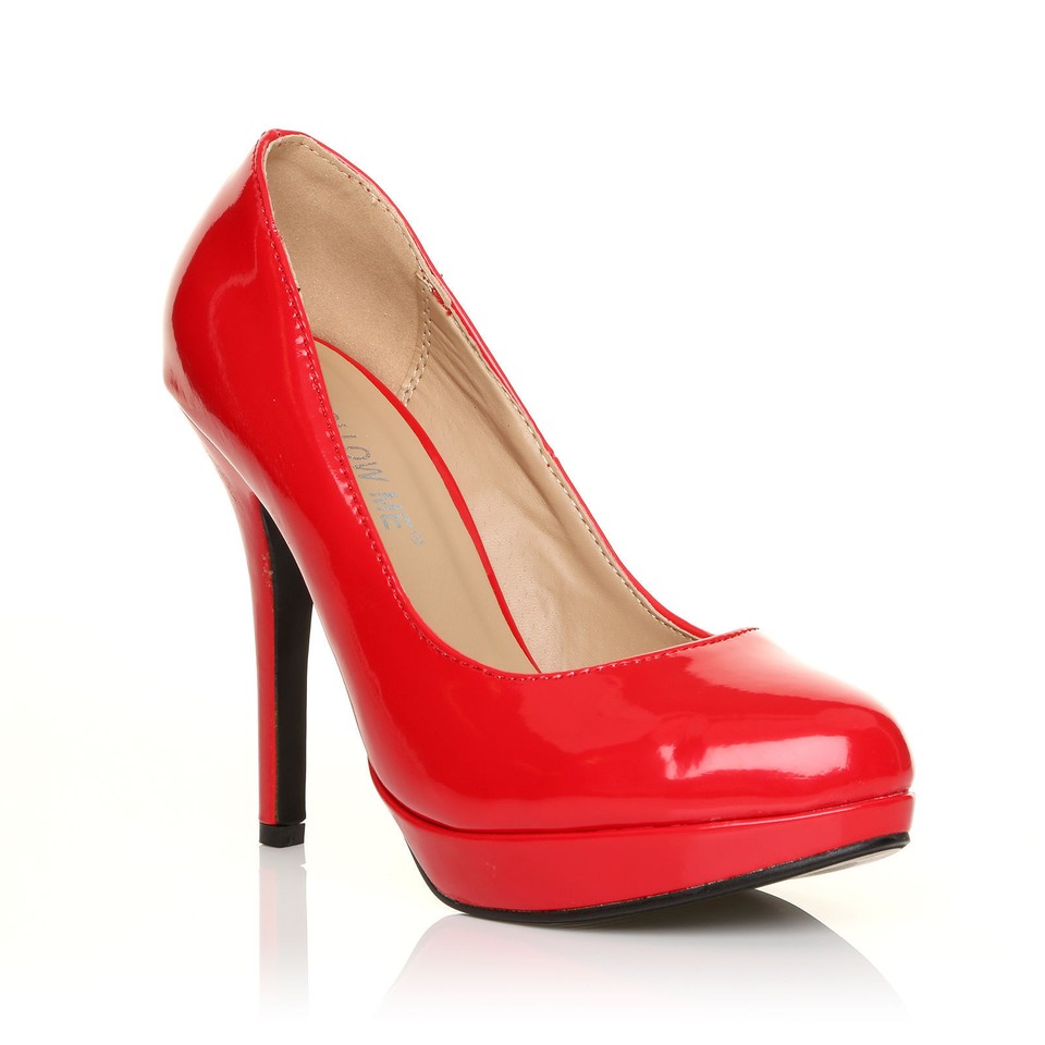 WOMENS LADIES STILETTO HIGH HEEL PLATFORM SMART OFFICE WORK PARTY COURT ...