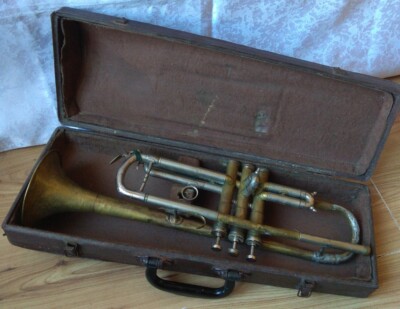 Vintage Antique Trumpet old retro Musical Instrument Bronze Tube ussr ...