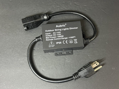 Outdoor Dimmer Switch for String Lights, 1000W Max Power IP68 ...