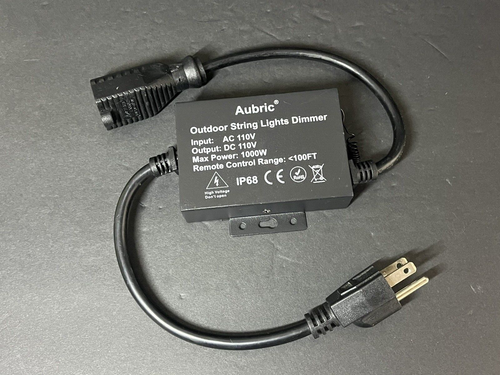 Outdoor Dimmer Switch for String Lights, 1000W Max Power IP68 ...