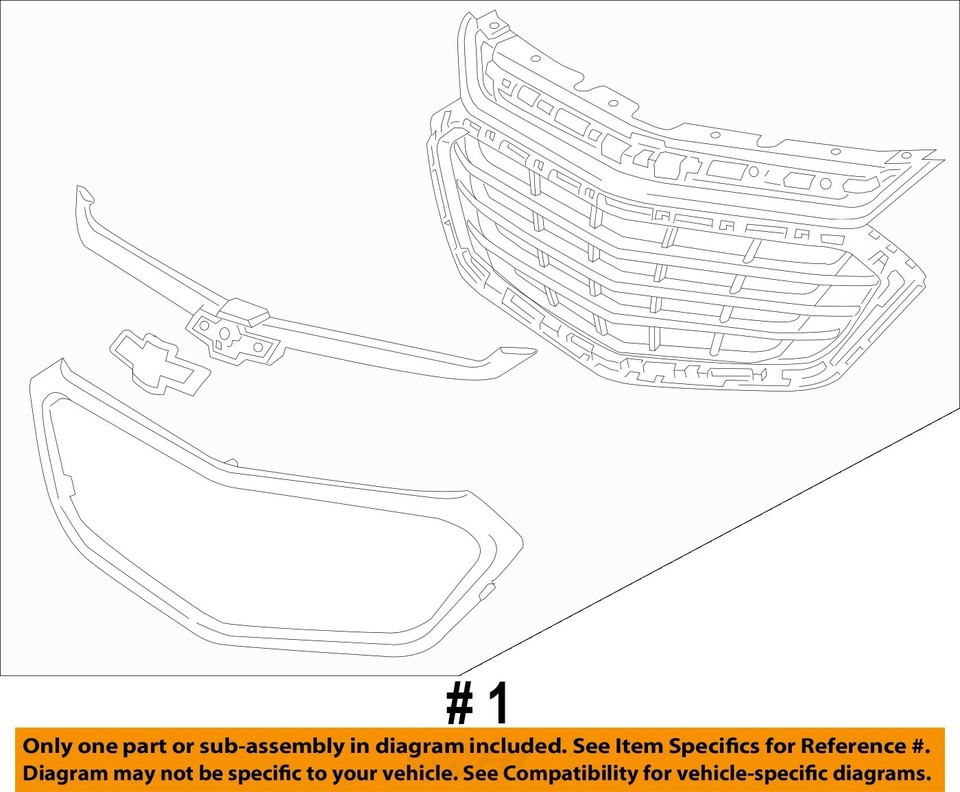 GM OEM 18-23 CT4 Front Bumper Grille Grille Components-Grille Assy ...