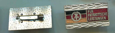 DDR Nationale Front Für patriotische Leistungen Buntmetall silber ...