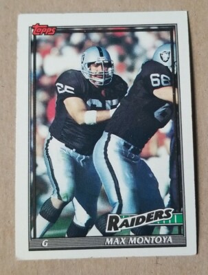 1991 Topps Football Card #100 Max Montoya - Los Angeles Raiders | eBay