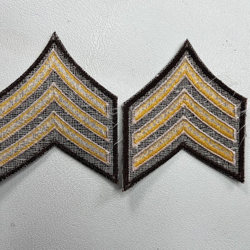 2 Patch Lot Possibly Police Sergeant Rank Insignia 20K | eBay