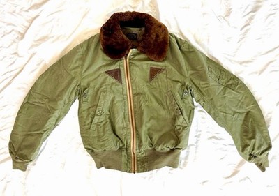 Original WWII USAAF B-15A Flight Jacket Sz 44 Metro Sportswear Alpaca ...