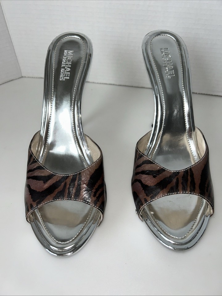 Michael Kors Tiger Print Slip On Sandal Size 9 1/2 Color Multicolor | eBay