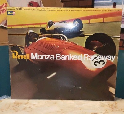 1965 Vtg REVELL Monza Banked Raceway 1/24th Scale Grand Prix Slot Car ...