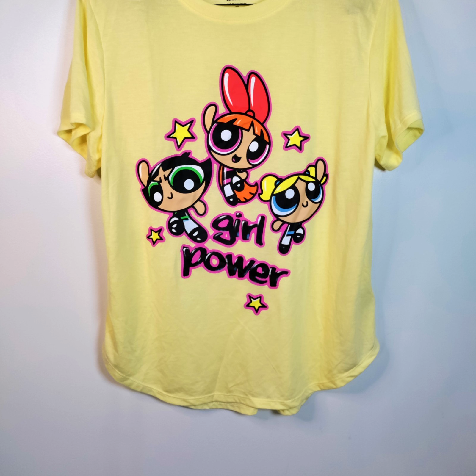 The Powerpuff Girls Graphic T-shirt Women XXL Yellow Girl Power ...