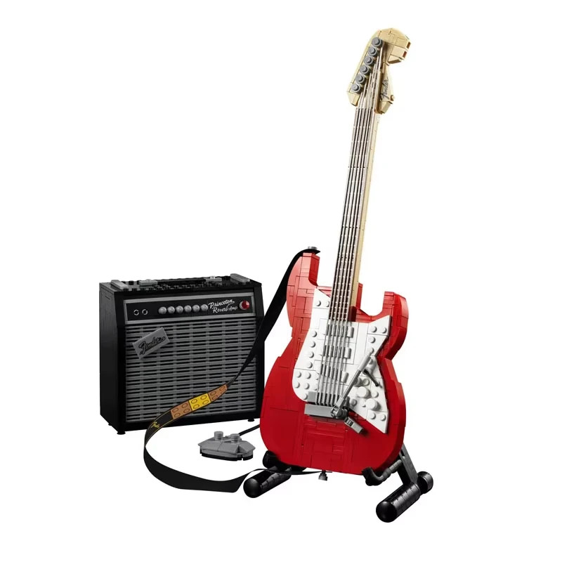 1074PCS Creative Guitar Fender Building Blocks Assemble Bricks Toy ...