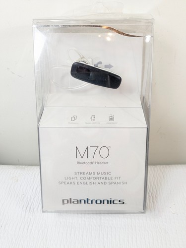 New Plantronics M70 Bluetooth Headset Black Streams Music Media English ...