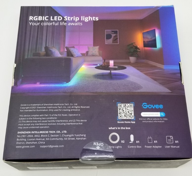 New Govee RGBIC Pro 49.2' Wi-Fi LED Strip Light RGB Multicolor H619DAD1 ...