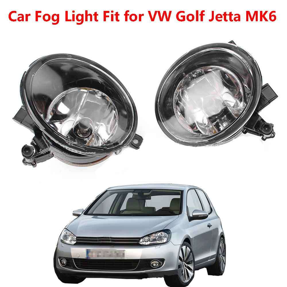 1Pair Front Bumper Fog Light Lamps For VW Golf Jetta MK6 Touran Beetle ...