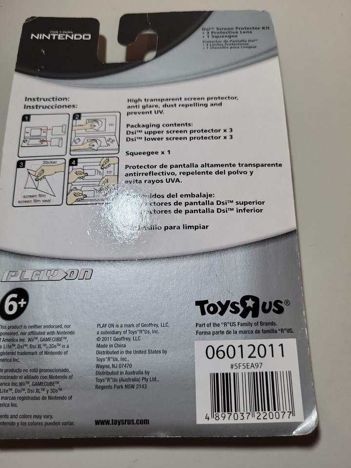 DOS : Nintendo Play on DSI Screen Protector Ki VideoGames New | eBay