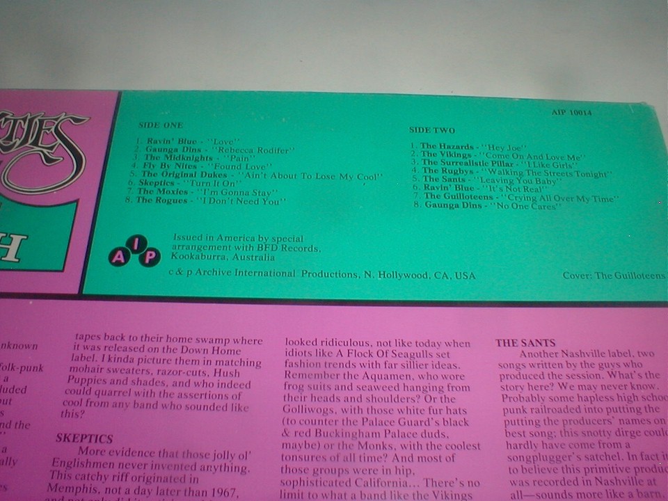 HIGHS In Mid 60's PEBBLES Vol 8 THE SOUTH LP Garage Punk Pop Rock 45's ...