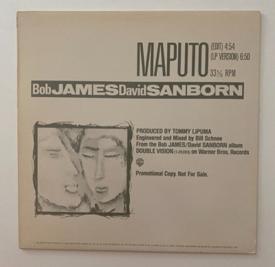 Bob James/David Sanborn – "Maputo" Vinyl LP Album Promo Contemporary ...