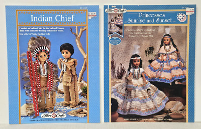 Lot 2 Fibre Craft Doll Crochet Patterns: Indian Chief, Princess Sunrise ...