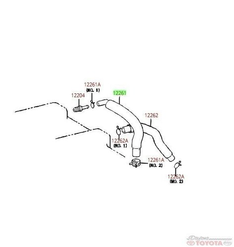 GENUINE TOYOTA OEM PCV VALVE HOSE 2000-2003 ECHO 12261-21030 | eBay