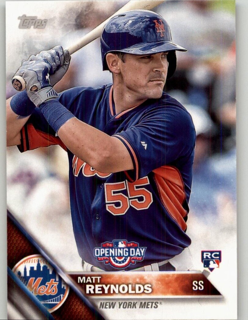 2016 Topps Opening Day Matt Reynolds Rookie #OD-107a RC New York Mets ...