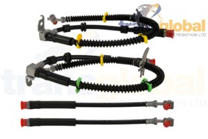 Land Rover Discovery 3 Front & Rear LHS & RHS Flexible Brake Hose Kit ...