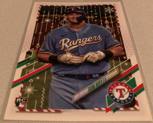 2021 Topps Holiday Walmart Baseball Sam Huff Texas Rangers Rookie #HW ...