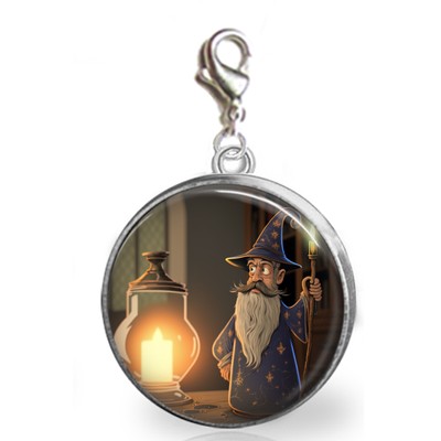 Magical Wizard Glass Top Charm Zipper Pull Bracelet Purse Fantasy Photo ...
