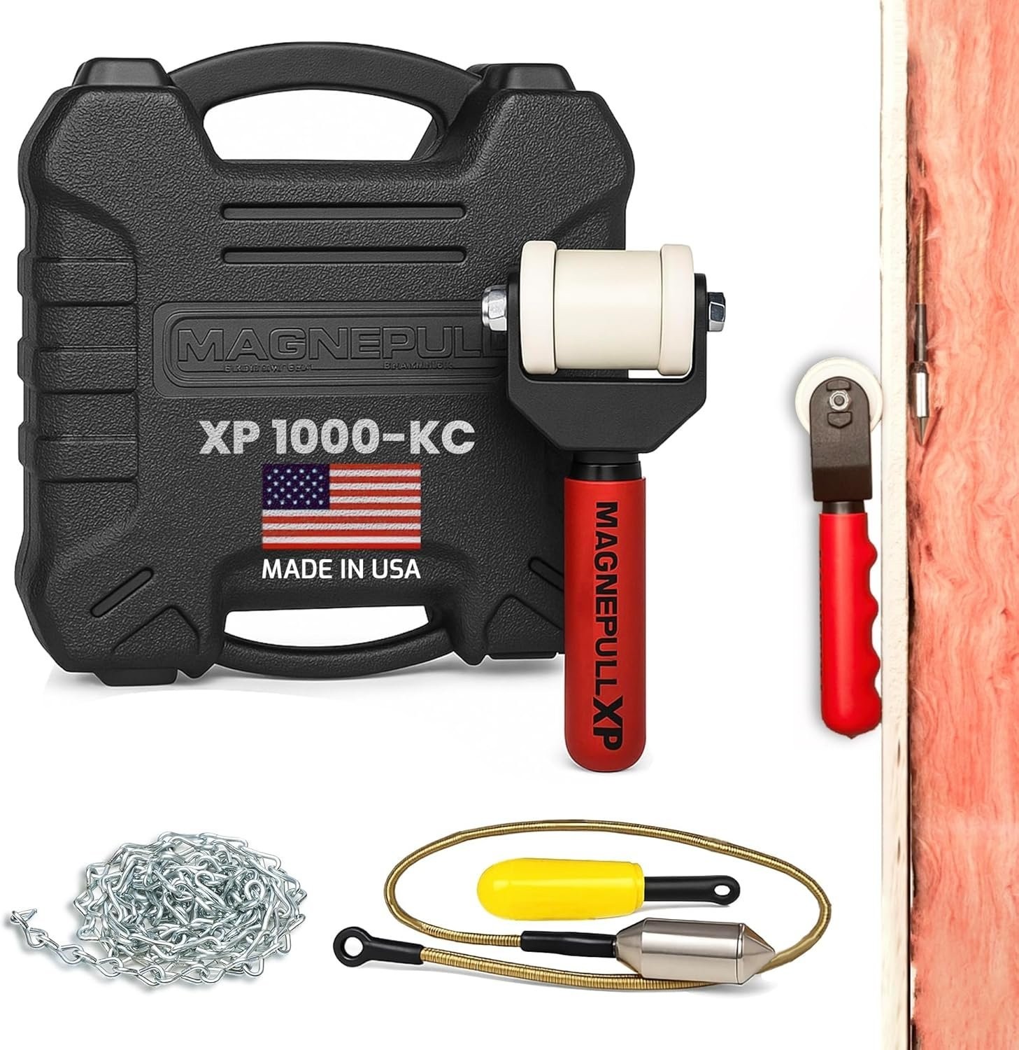 Original Magnepull XP1000-KC Magnetic Wire Puller Fishes, Cable Behind ...