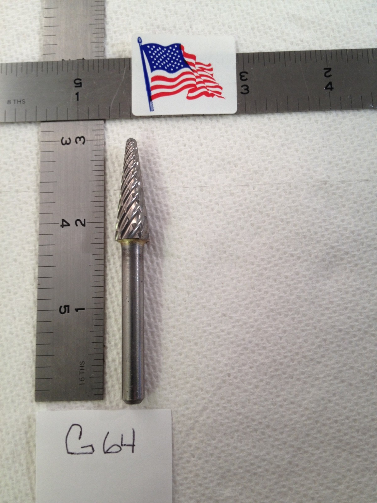 1 NEW FALCON / SGS 1/4" SHANK CARBIDE BURR SL-3 STEEL CUT. CONE SHAPE ...