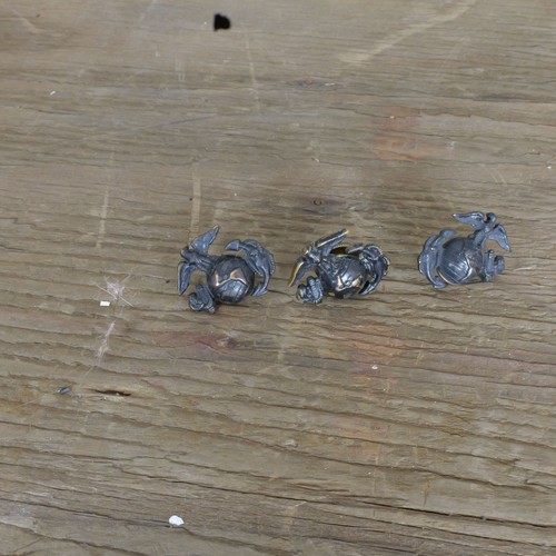 USMC Eagle Globe Anchor Pins Lot 3 Vintage Bronze Screwback Military ...
