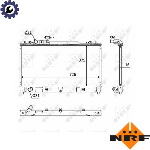 RADIATOR ENGINE COOLING 58393 FOR MAZDA LF-DE/VE 2.0L L8-DE/L813 1.8L ...