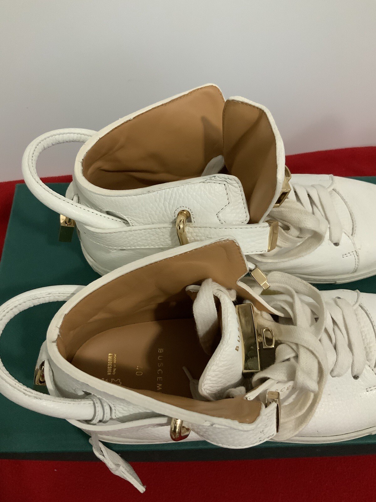 Men’s Buscemi 100MM White Hightop Sneaker #1007SP14 D… - Gem