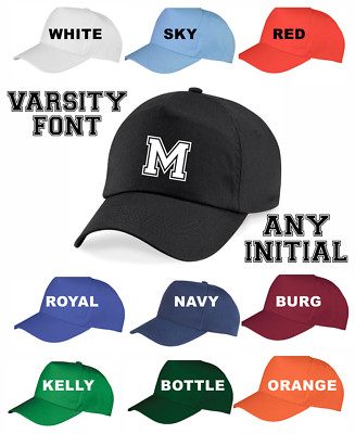 Personalised Varsity letter Baseball Cap Hat - Girls, Boys, Kids ...