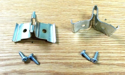 1957 CHEVY QUARTER PANEL CROWN FIN CORNER MOLDING CLIPS, pair ** USA ...