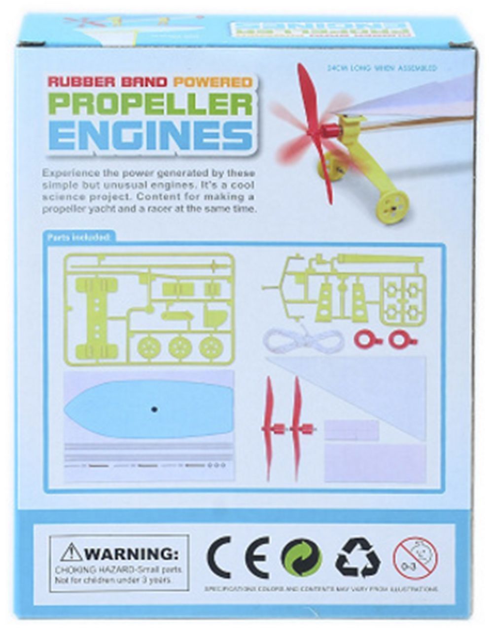Rubber Band Powered Propeller Engines Kit Science DIY Puzzle Assembly ...