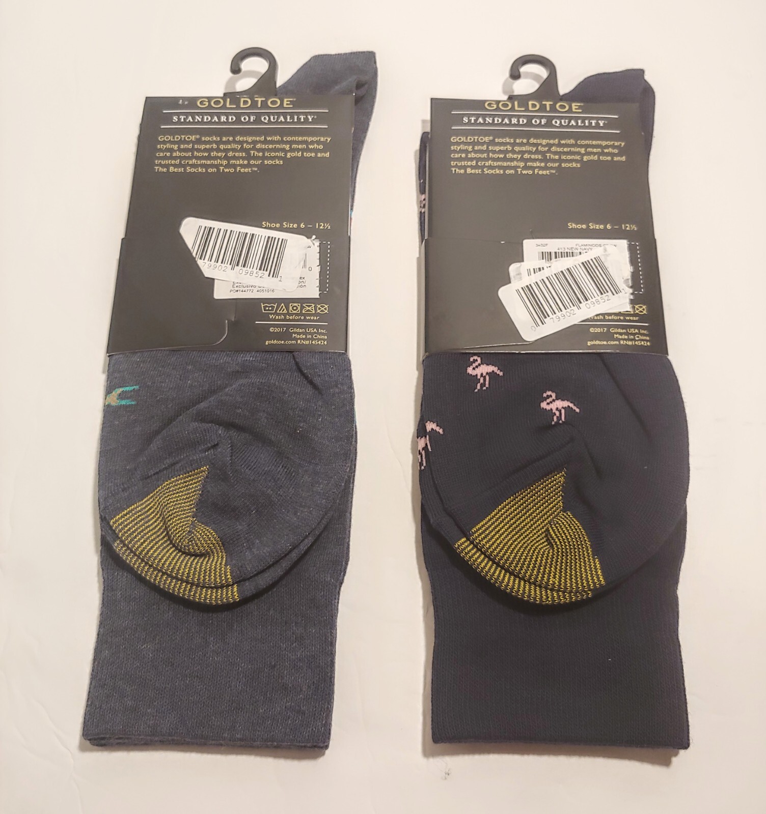 MEN'S BLUE GOLD TOE SOCKS -Size 6-12 1/2- BRAND NEW W/ TAGS (1 PAIR ...