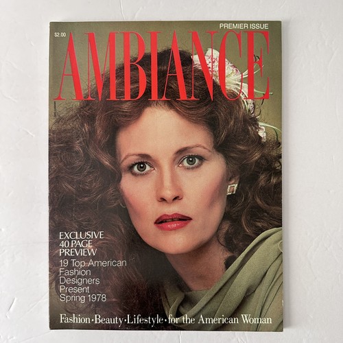 AMBIANCE Magazine 1st Issue 1978 FAYE DUNAWAY GIA CARANGI IMAN Pat ...