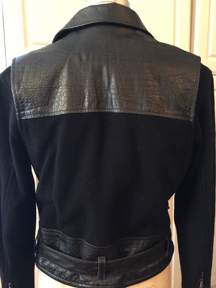 Harley Davidson Wool And leather MC Jacket With Heavy… - Gem