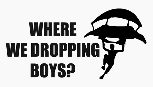 Fortnite where we dropping boys sticker vinyl decal wall laptop gaming ...