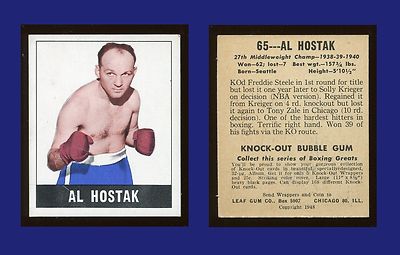 1948 Leaf Boxing #65 Al Hostak EX/EX+ **AA-4930** | eBay