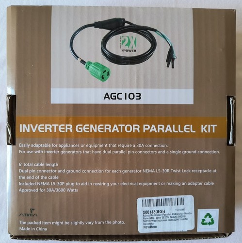 Inverter Generator Parallel Cord AGC-103 3 Prong 30 AMP | eBay