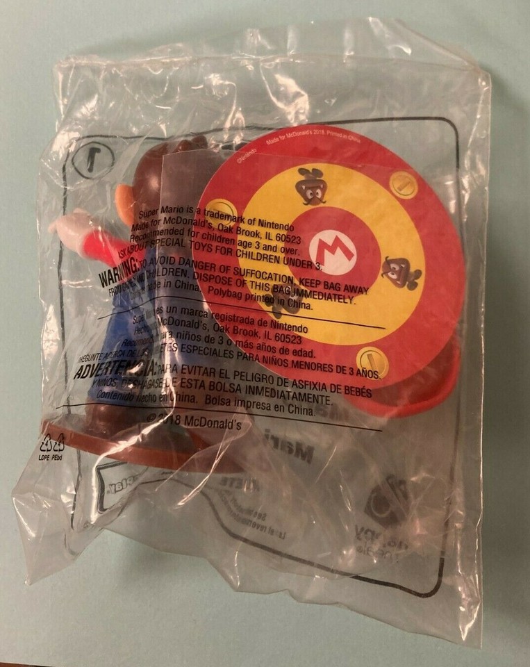 2018 Super Mario Bros McDonalds Happy Meal Toy #1 Mario Cap Thrower | eBay