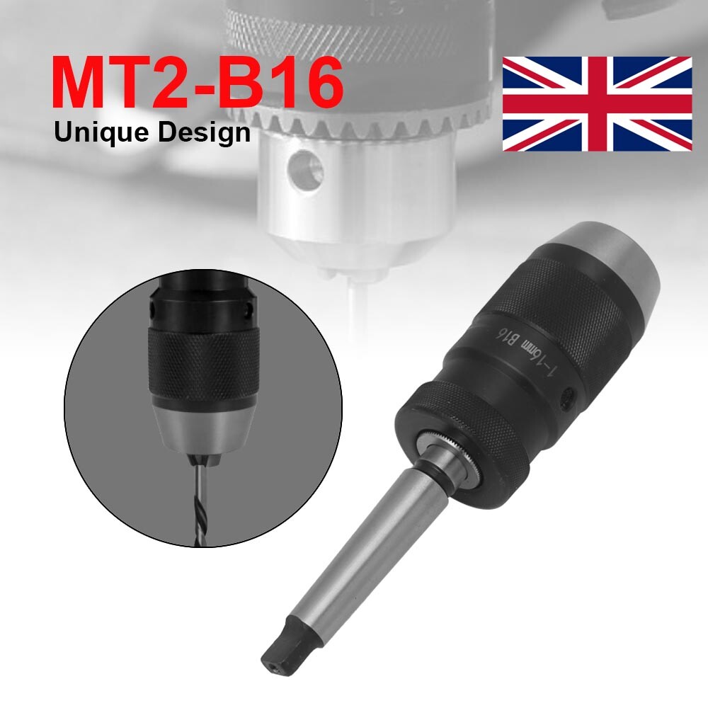 Self Tighten Keyless 1-16mm Drilling Chucks MT2 -B16 Taper Arbor for ...