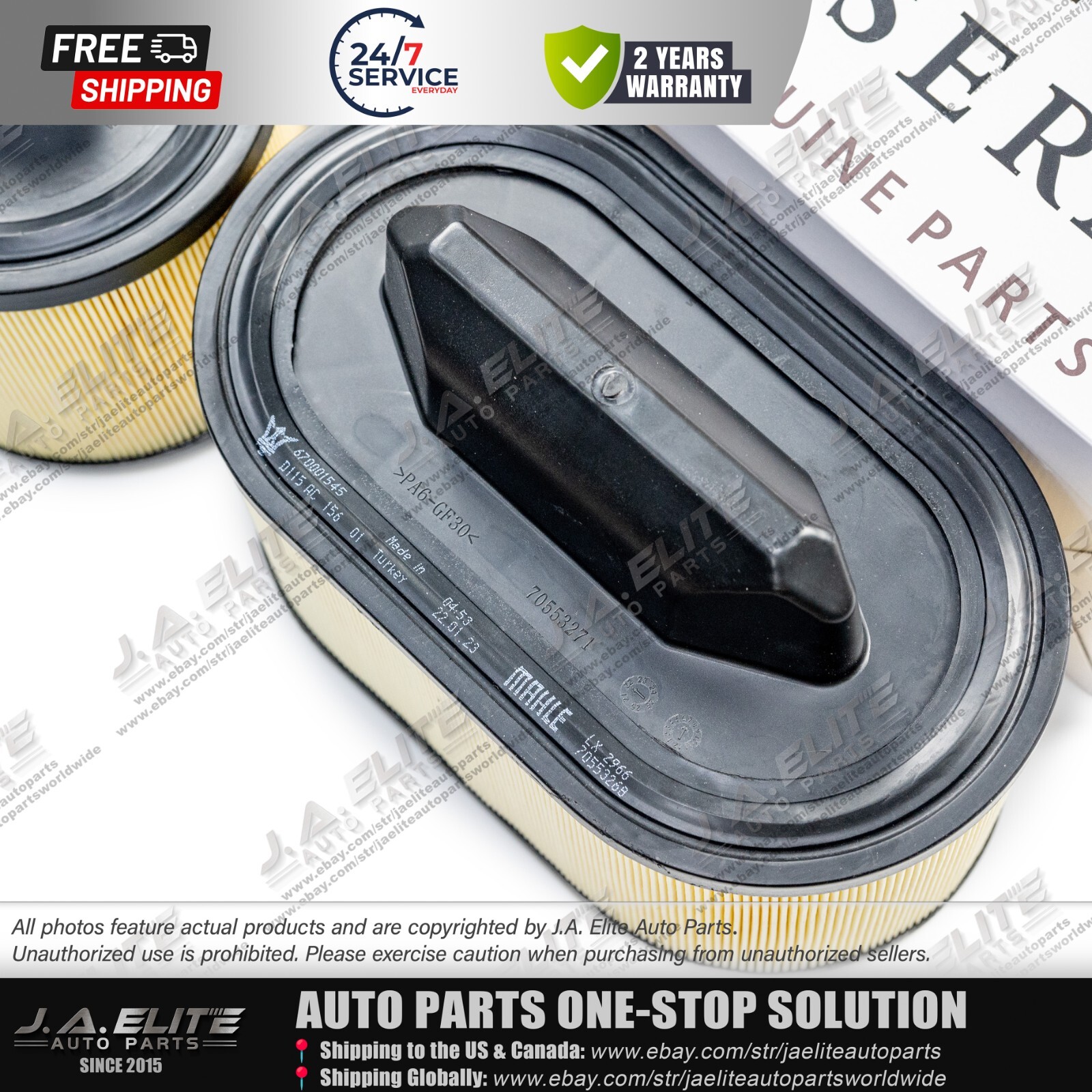 2pcs Genuine Maserati Engine Air Filter Ghibli Quattroporte Levante ...