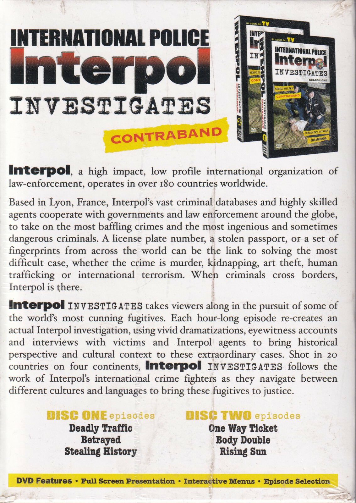 INTERNATIONAL POLICE: INTERPOL INVESTIGATES - SEASON ONE (2 DVD SET ...