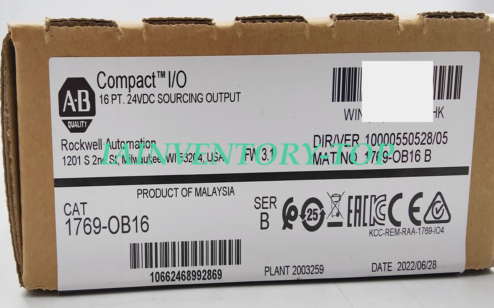 New Factory Sealed Allen Bradley 1769-OB16 Output Module Compact I/O ...