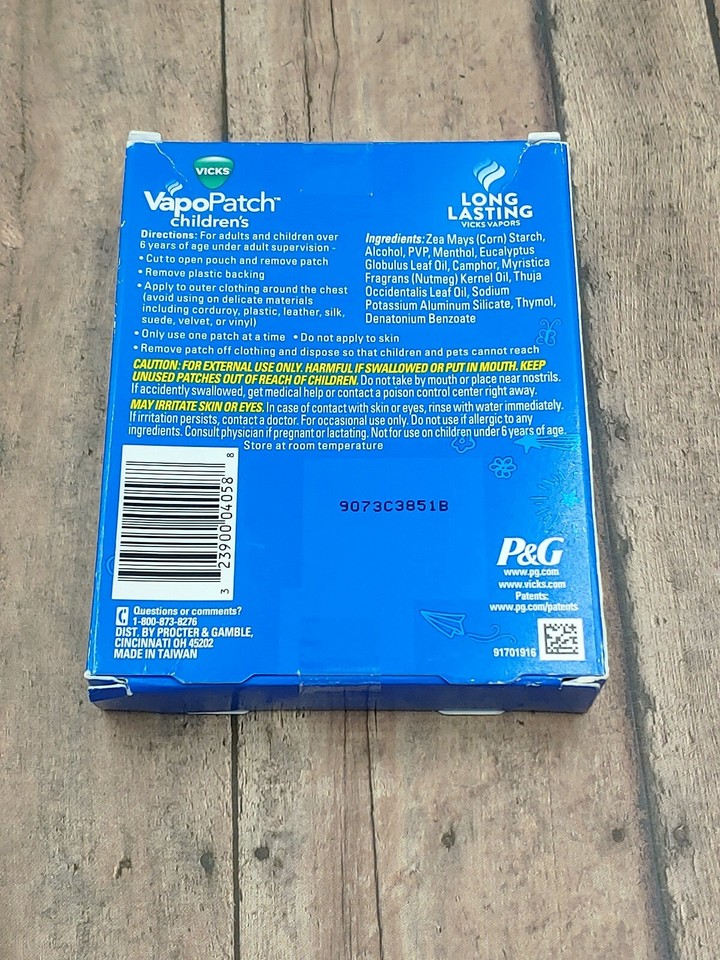 Vicks Children's VapoPatch Soothing Vapors 5 Wearable Aroma Patches ...
