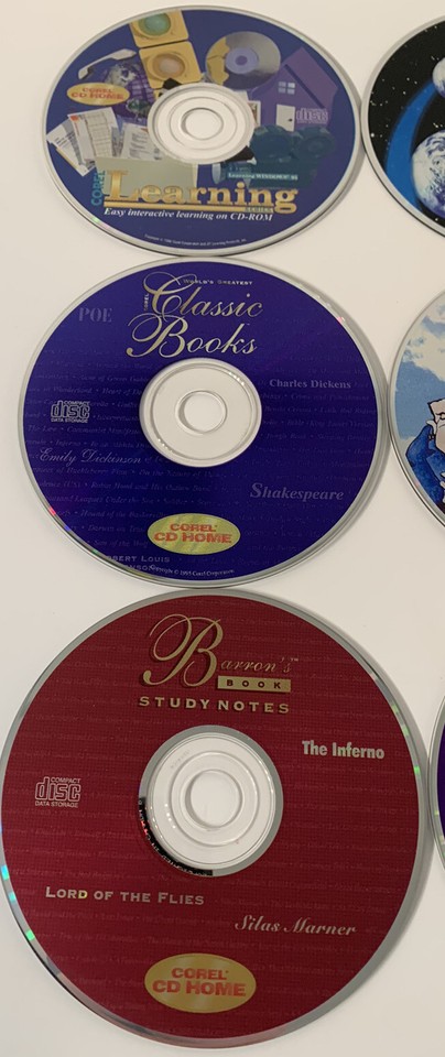 Lot of 10 - Vintage 1995 COREL CD HOME Collection PC CDROM Reference ...